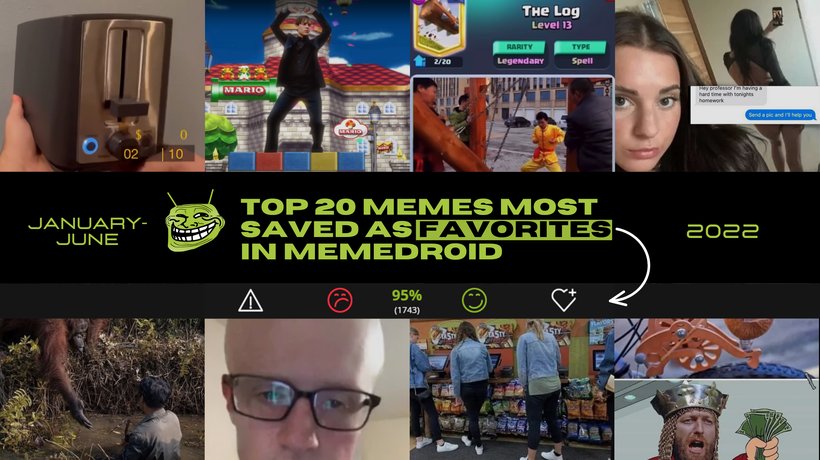 Top 20 memes most saved as favorites in Memedroid (First semester of ...